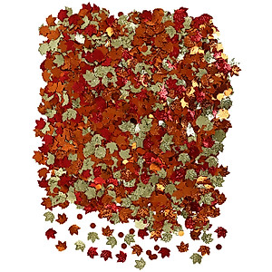 Iconikal Autumn Leaves Confetti, Bulk Party Foil, 3,000-Count