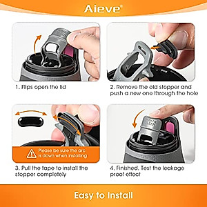 AIEVE 6 Pack Replacement Stopper Compatible for Contigo West Loop Autoseal Travel Coffee Mug, Rubber Lid Stopper for Contigo West Loop Coffee Mug, Replacement Parts for Contigo West Loop Tumbler