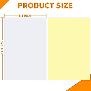 22 Sheets Clear Double Sided Adhesive Tape Sheets for Craft,A4 Size Super Strong Sticky Tumbler Tape Sheets 8.3x11.5 Inch with 0.1mm Thickness for DIY Art/Craft/Home Decorative Tape with Yellow Liner