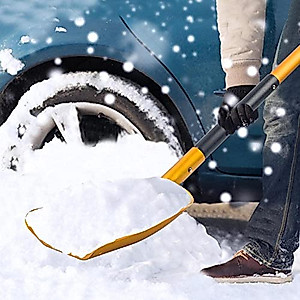 Foldable Emergency Shovel with Extendable Handle, Aluminum Lightweight Ski,Garden for Car,Outdoor Shovel Camping