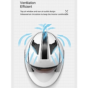 3/4 Lightweight Open Face Scooter Helmet, Jet Style Motorcycle Helmet for Adults Men Women DOT Approved Double Lens Motorbike Half Helmet for Street Electric Moped Scooter ATV-B-58-62CM