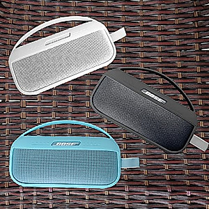 JCHPINE Silicone Cover Case for Bose SoundLink Flex Bluetooth Portable Speaker, Protective Skin Sleeve for Bose SoundLink Flex Speaker Accessories (Only Silicone Case) (White Smoke)