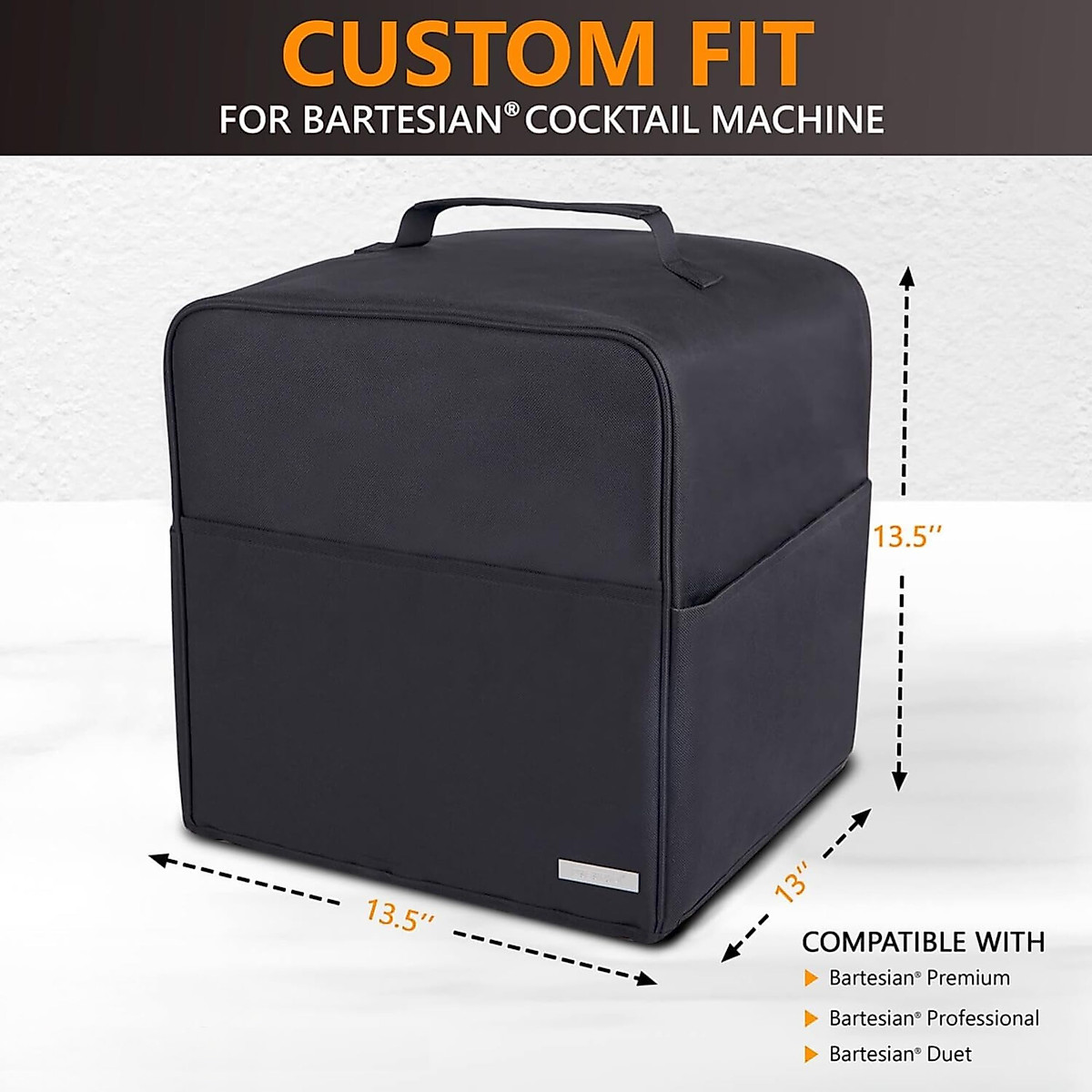 Ksestor Bartesian Dust Cover - Bartesian Cover for Cocktail Machine - Compatible with Premium, Professional, Duet - Black