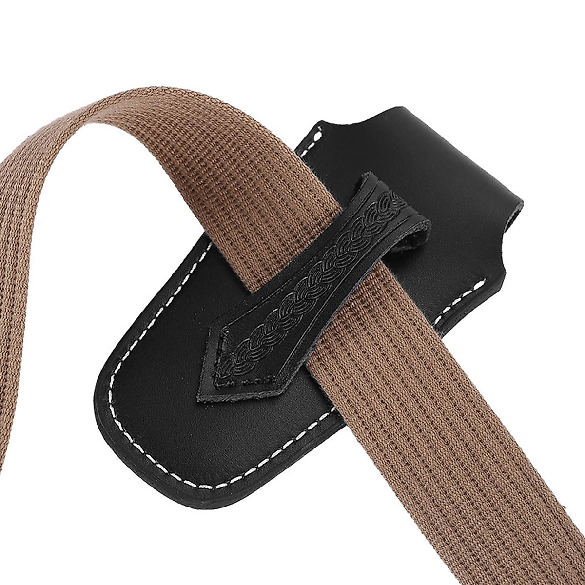 MUZZIOU Leather Portable Folding Knife Sheath With Belt Ring, Flip Cover Pocket Knife Holster with Inner Diameter Length 4.5” for Small Tool Men Fashion Gift