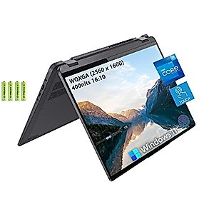 Lenovo 2023 Flex 5 16" 2.5K WQXGA (2560 x 1600) 2-in-1 Touchscreen Laptop, 12th Gen Intel 10-Core i7-1255U, 16GB RAM, 512GB PCIe SSD, Backlit KB, Fingerprint, WiFi 6, BT 5.0, Windows 11, w/Battery