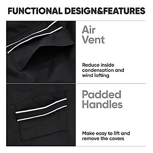 Patio Chair Covers Waterproof Outdoor Furniture Chair Covers 420D Fit as Lawn Lounge Deep Seat(2 Pack,Median)