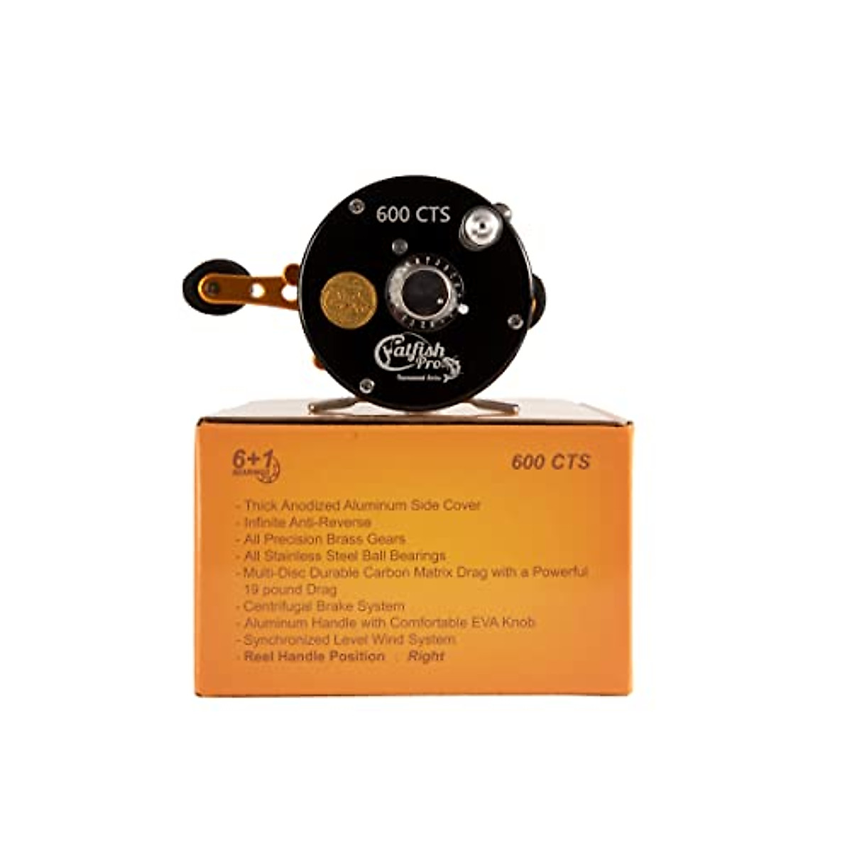 Catfish Pro Tournament Series Round Baitcasting Fishing Reel 600 CTS