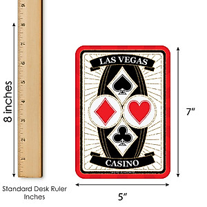 Big Dot of Happiness Las Vegas - Bar Bingo Cards and Markers - Casino Party Bingo Game - Set of 18