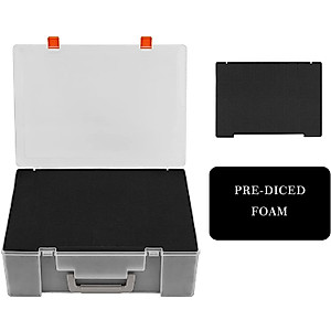 TPCY Miniature Storage Sturdy Carrying Figure Case -108 Slot Figurine Minature Carrying Case,Compatible with Warhammer 40k, Dungeons & Dragons and More (Transparent)