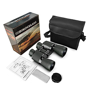 20x50 Waterproof Binocular, HD Professional/Easy Focus for Adults, with Low Light Night Vision, Durable and Clear FMC BAK4 Prism Lens, for Birds Watching Hunting Outdoor Sports