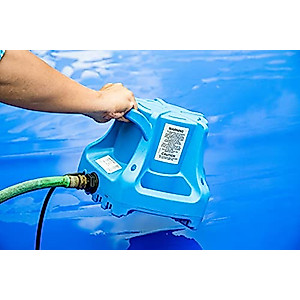 Little Giant APCP-1700 115-Volt, 1/3 HP, 1745 GPH, Automatic, Submersible, Swimming Pool Cover Pump with 25-Ft. Cord, Light Blue, 577301