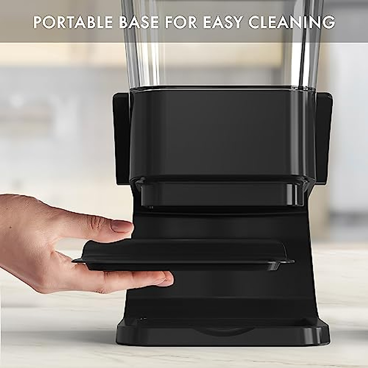 Retail Blade - Cereal & Dry Food Dispenser 2 Pack with Sponge – Elevate Freshness & Style! Perfect for Cereal, Pasta, Rice, Oatmeal, Snacks, and Dog Food. Sleek Design for Your Modern Kitchen. Black