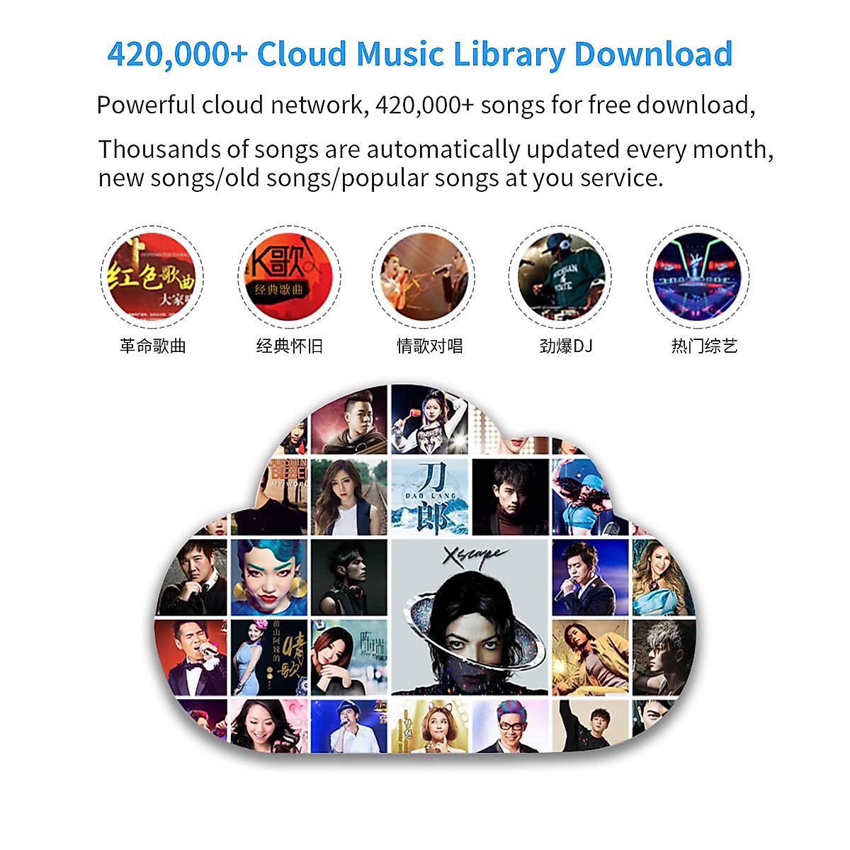 Chinese Karaoke Machine,Touch Screen Phone Remote & App Control Cloud Download Songs All In One Karaoke System,KTV Singing Karaoke Player for Family Bar Home Party