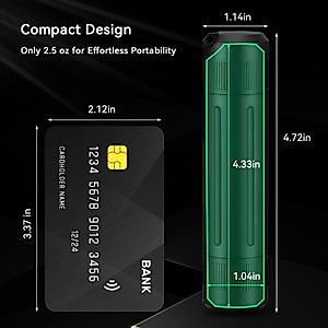 Aufew Airtight Smell Proof Container, Durable Stash Jar with Dual-Opening, Portable Sealed Metal Tube, Keychain Travel Ashtray for Herbs, Spices, Cigarettes - Black