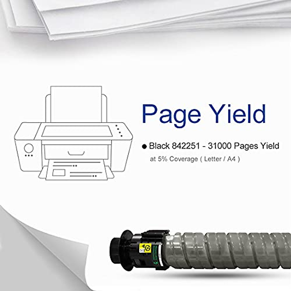 GREENRHINO Remanufactured (High Yield) Toner Cartridge Replacement for Ricoh IM C3000 / IM C3500-842251 (Black, 1-Pack)