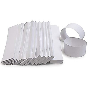 NATURALABEL 300 White Kraft Currency Straps Self Adhesive Money Bands for Bills