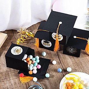 Kesote Graduation Party Favors 2023, 24 Pack Graduation Favor Boxes Grad Cap Box for Candy Goody Chocolate Gift, Graduation Party Supplies