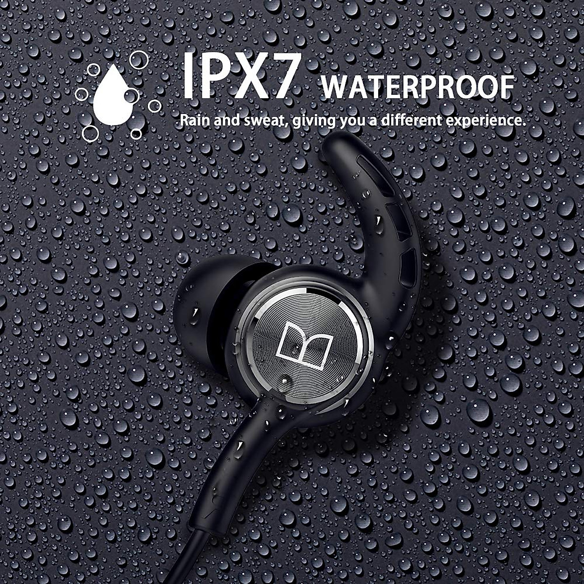 Wireless Headphones,Bluetooth Headphones Bluetooth 5.0, IPX5 Waterproof Built-in Mic 1000min Playtime,Bass Hi-Fi Stereo, Magnetic Connection, for Sports Running