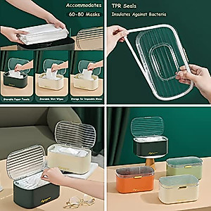 Aiabaleaft Face Mask Dispenser Box Holder Storage Box. Mask Case with Cover for Storing and Dispensing Personal Face Masks, and Paper Towel Storage Boxes, Disposable Gloves Etc.