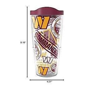Tervis NFL Washington Commanders-All Over Insulated Tumbler, 1 Count (Pack of 1), Classic