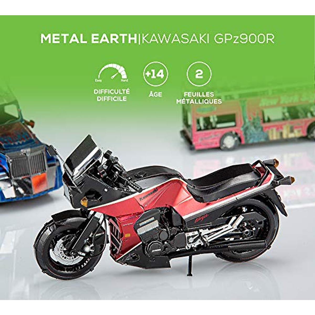 Metal Earth Premium Series Kawasaki Ninja GPz900R 3D Metal Model Kit Fascinations