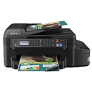 Epson WorkForce ET-4550 EcoTank Wireless Color All-in-One Supertank Printer with Scanner, Copier, Fax, Ethernet, Wi-Fi, Wi-Fi Direct, Tablet and Smartphone (iPad, iPhone, Android) Printing, Easily Refillable Ink Tanks