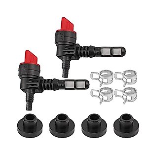 Carbbia 2 Pack 90 Degree Fuel Gas Shut Off Valve w/Grommet Clamp for Briggs & Stratton 192980GS 208961 for Kohler 25 462 03-S 25-462-03-S Rotary 13116 Gas Tank Engine Generator Pressure Washer