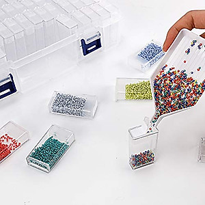 (113PCS) Diamond Painting Storage Containers, Portable Bead Storage Container,Reusable Diamond Storage Box with Tools, Diamond Painting Accessories kit.