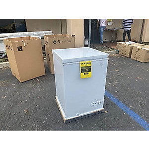 Commercial Freezer Chest freezer 3.5 CuFt 22" NSF Restaurant White Solid Flat Top w/Storage Baskets