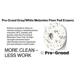 Pro-Graad 13” 330mm Grey/White Melamine Eraser Floor Pad, 68482, 5 Pack