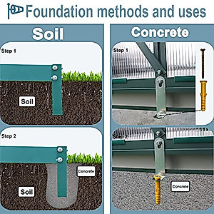 KELRIA 6x8 FT Hybrid Polycarbonate Greenhouse with Lockable Hinged Door, Sliding Door and 2 Vent Window, Walk-in Hobby Greenhouse Aluminum Hot House for Outdoor Garden Backyard, Green