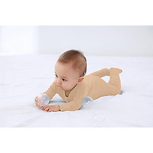 GUISBY rayon made from bamboo Baby Footed Pajamas, Two Way Zipper Long Sleeve Sleeper 3pcs 12-18 Months