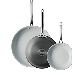 Tramontina Hard Anodized Skillets, Ceramic Non-Stick Interior, 3 Pack