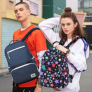 School Backpack for girls, Kids School Backpack Star Music School Bag Student Stylish Bookbag Unisex Canvas Laptop Backpack