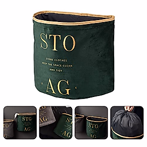 2pcs for Green Bucket Blankets Foldable Household Cloth Dirty Home Storage Bin Hamper Folding Clothes Multi- Clothing Bag Bins Art Nursery Fabric Organizer Kid