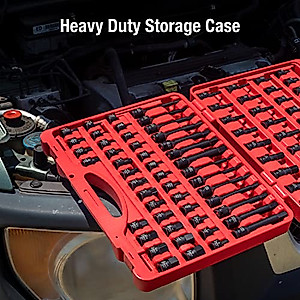 Sunex 3569 3/8" Dr. Master Hex Bit Impact Socket Set (84 Piece)