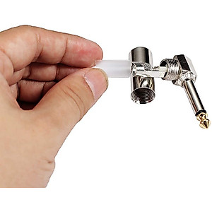 HUASEN TS Mono Plug,1/4" 90 Degree Right Angle Plug, 6.35mm Heavy Duty TS Mono Male Solder Type Jack Connector for DJ Mixer Speaker Cables Guitar Cables Microphone Cables (Right Angle TS Plug)