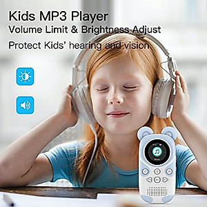 RUIZU Bluetooth MP3 Player for Kids, Cartoon Zoo Portable Music Player 16GB, Child MP3 Player with Bluetooth, Speaker, FM Radio, Voice Recording, Stopwatch, Pedometer, Expandable 128GB Micro SD Card