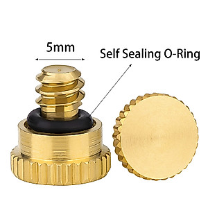Petutu 10 Pack Brass Misting Nozzle Plug for Outdoor Cooling System