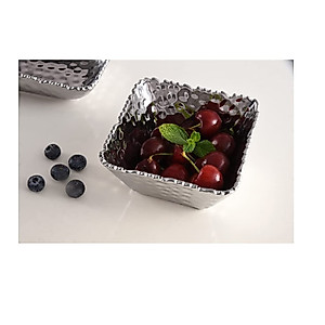 Pampa Bay CER-2733 Small Square Snack Bowl, 5-inch Square, Porcelain