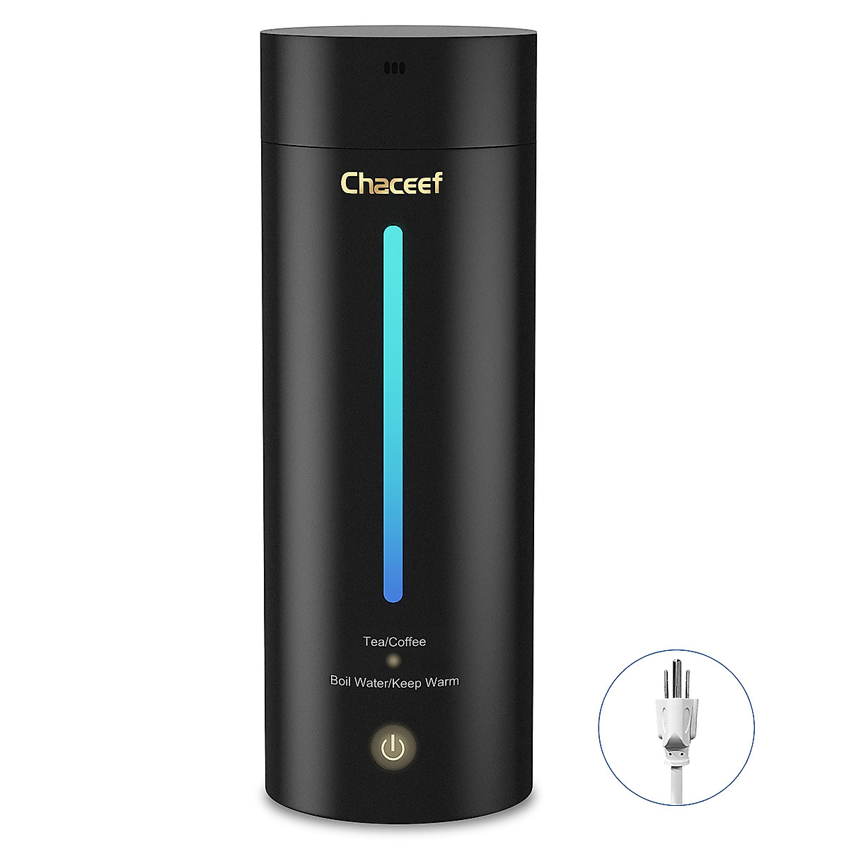 CHACEEF Mini Rice Cooker 2-Cups Uncooked, 1.2L Portable Non-Stick Small Travel Rice Cooker, Green & CHACEEF Travel Electric Kettle, 350ml Small Portable Kettle with 304 Stainless Steel