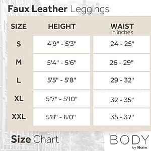 Body By Stems Women's Faux Leather Leggings - Sexy and Stylish Patent Leather Pants for Women - Wine Wine Red