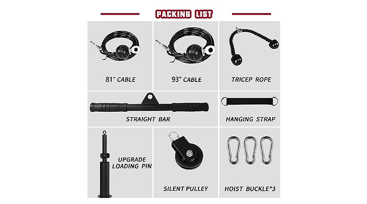 Home Gym Pulley System for Full Body Workout | Adjustable & Durable