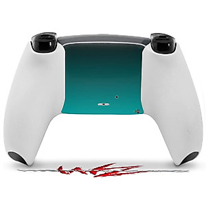 WraptorSkinz Skin Wrap compatible with Sony PS5 DualSense Controller Smooth Fades Neon Teal Black (CONTROLLER NOT INCLUDED)