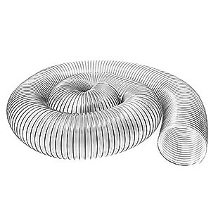 2-1/2 x 10' Ultra Flex Clear-Vue Heavy Duty PVC Hose - MADE IN USA!