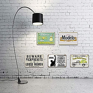 MeowPrint Ice Cold Cours Light Beer Served here Vintage Metal bar Signs Tin Sign 12 x 8In