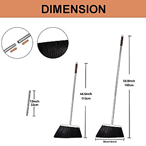 Jekayla Heavy Duty Broom, 56-Inch Long Handle, Perfect for Outdoor and Indoor Use