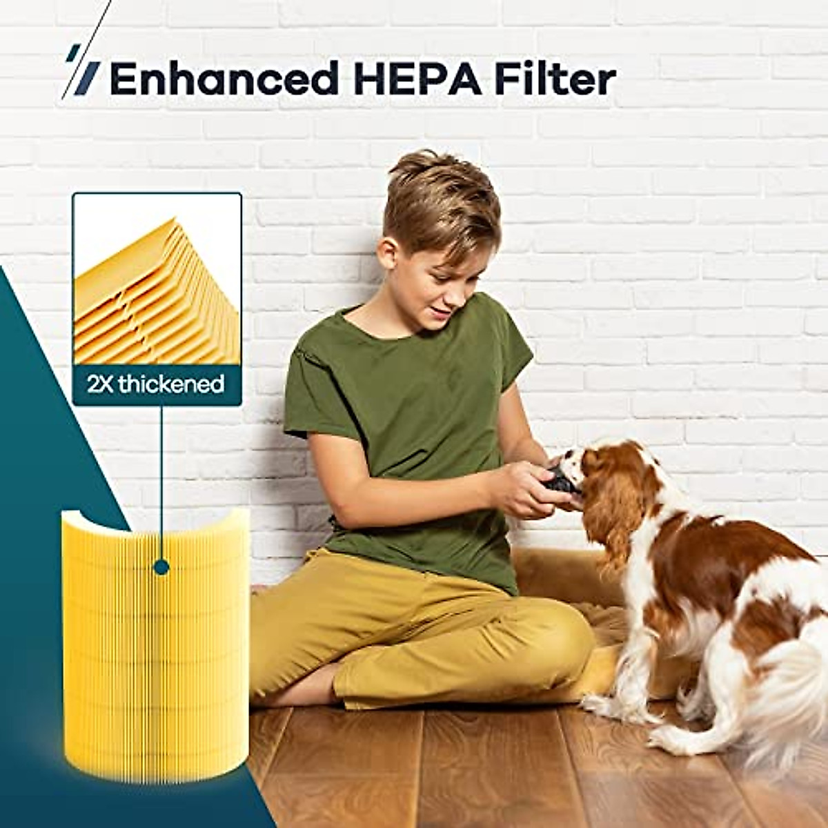 Welov P200S Air Purifiers for Home Large Room with An Extra H13 True HEPA Pet Care Filter Bundle