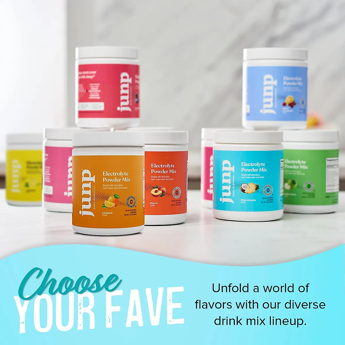 JUNP Electrolytes Powder No Sugar No Carbs – Pina Colada Coconut Pineapple Keto Electrolyte Drink Mix - Potassium & Salt Hydration Powder Electrolytes - Zero Calorie Sugar Free Electrolyte Powder 90ct