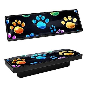 4 Pack 3.6In Double Holes Handles Pulls, Color Dog Claw Print Decorative Kitchen Cabinet Dresser Drawer Closet Cupboard Door Handles Pulls for Home Bedroom Bathroom